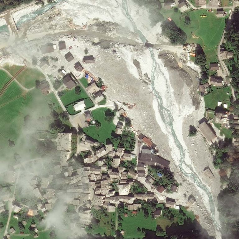 Seen From Space: Landslide In The Swiss Alps | European Space Imaging